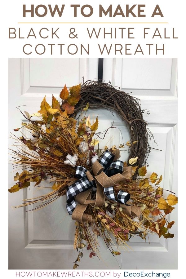 How to Make a Cotton Wreath for Fall How to Make Wreaths - Wreath ...