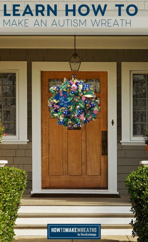 Puzzle Piece Autism Wreath - How to Make Wreaths - Wreath Making for ...