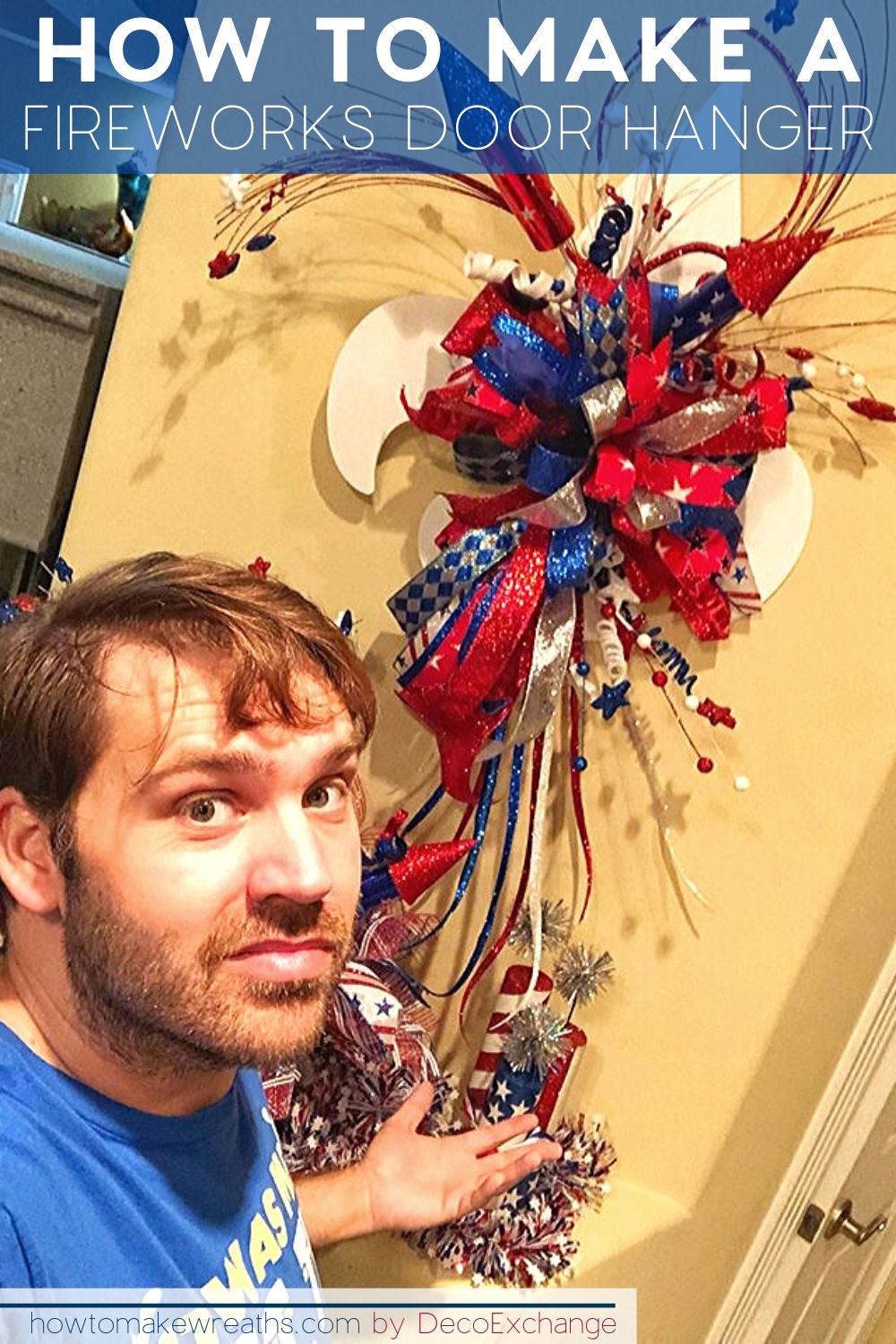 DIY Firework Door Hanger for the 4th of July - How to Make Wreaths ...