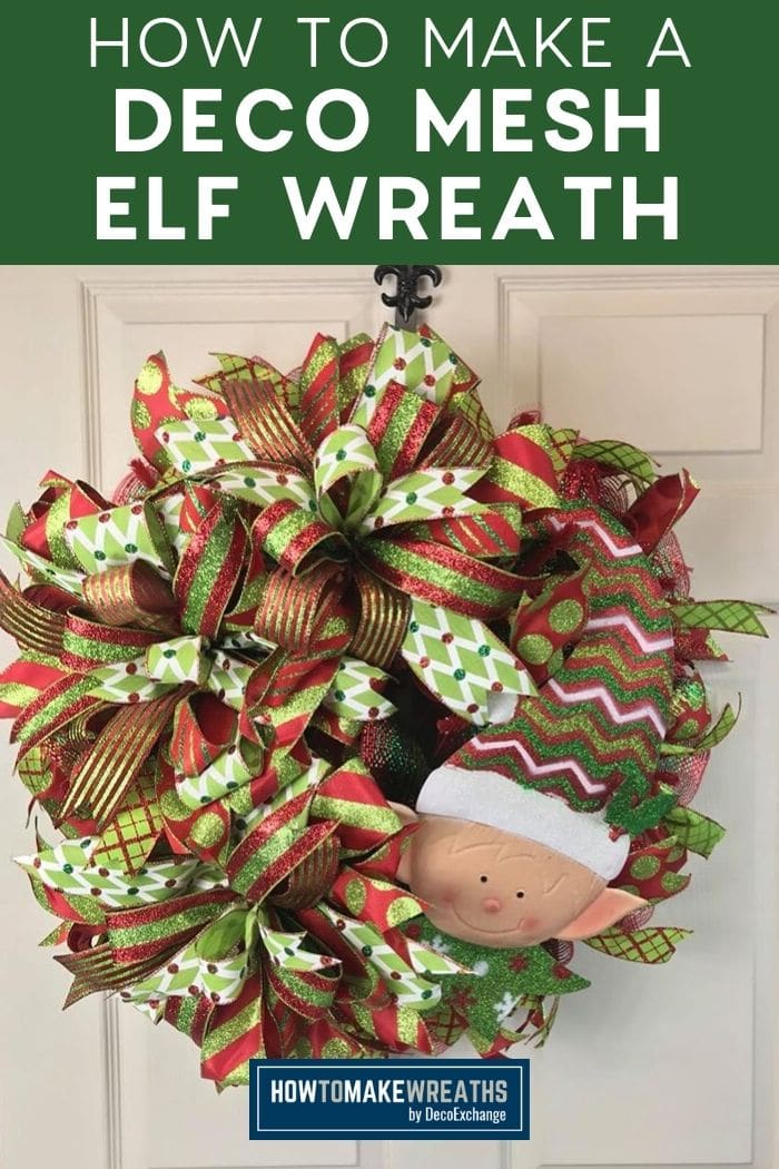 Deco Mesh Elf Wreath - How to Make Wreaths - Wreath Making for ...