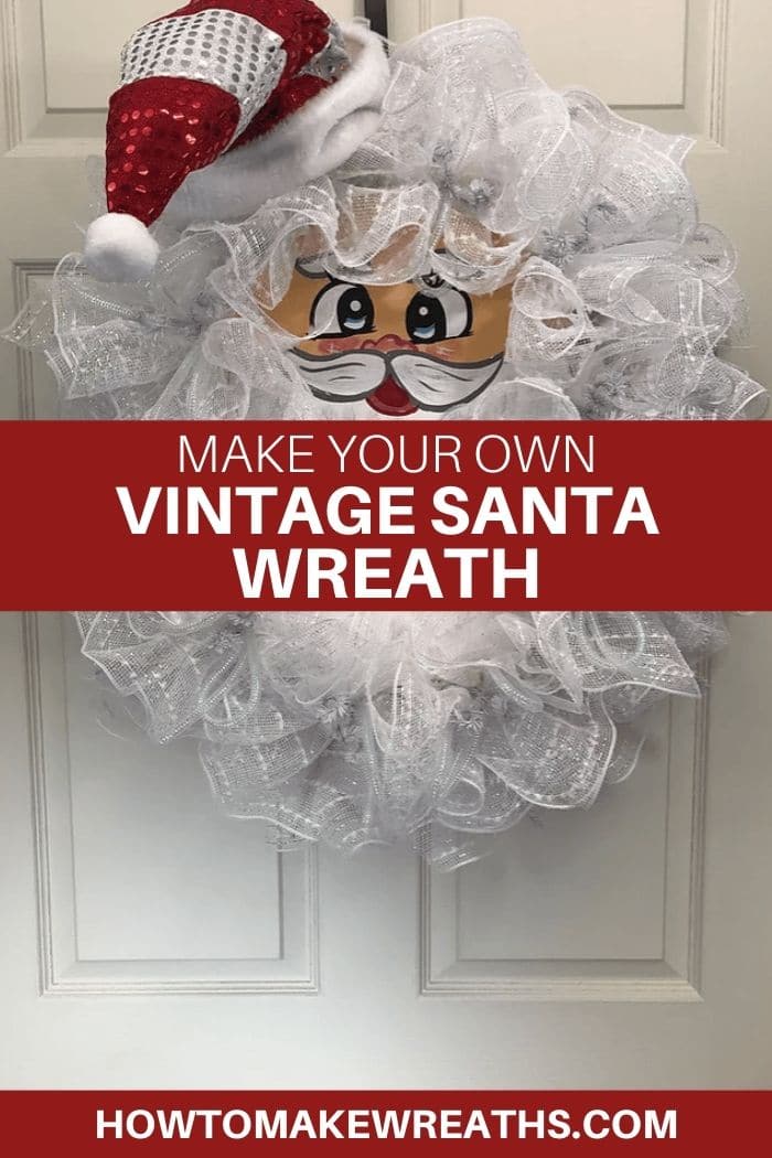 How To Make DIY Christmas Wreath With Vintage Santa - How to Make ...