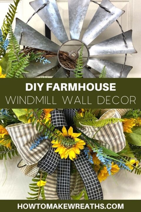 Cute Farmhouse-Style Windmill Wreath {DIY Windmill Decor}