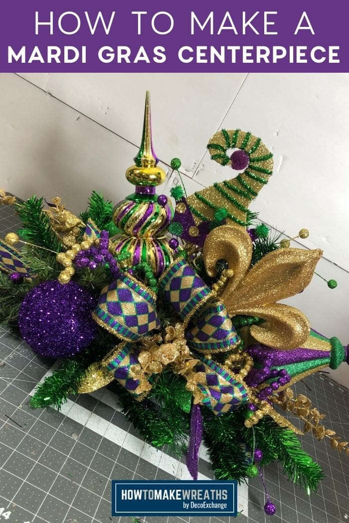 Make Your Own Mardi Gras Centerpiece - How to Make Wreaths - Wreath ...
