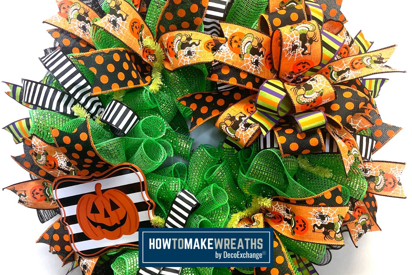 Halloween Jack-O-Lantern Wreath