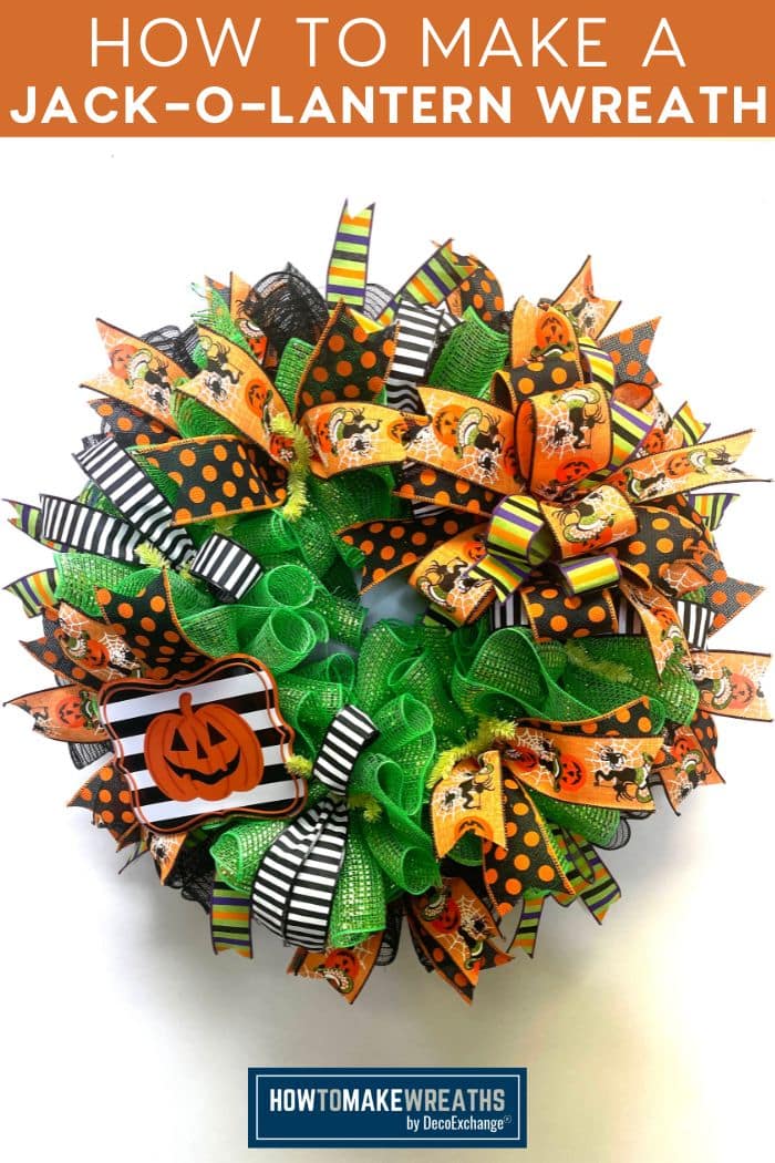 Halloween Jack-O-Lantern Wreath