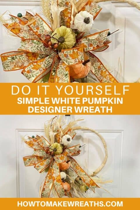 How To Make A White Pumpkin Wreath (In Under 10 Minutes)