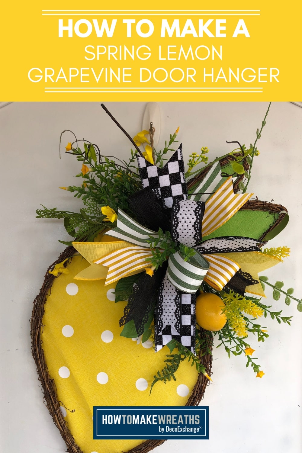 Spring Lemon Door Hanger