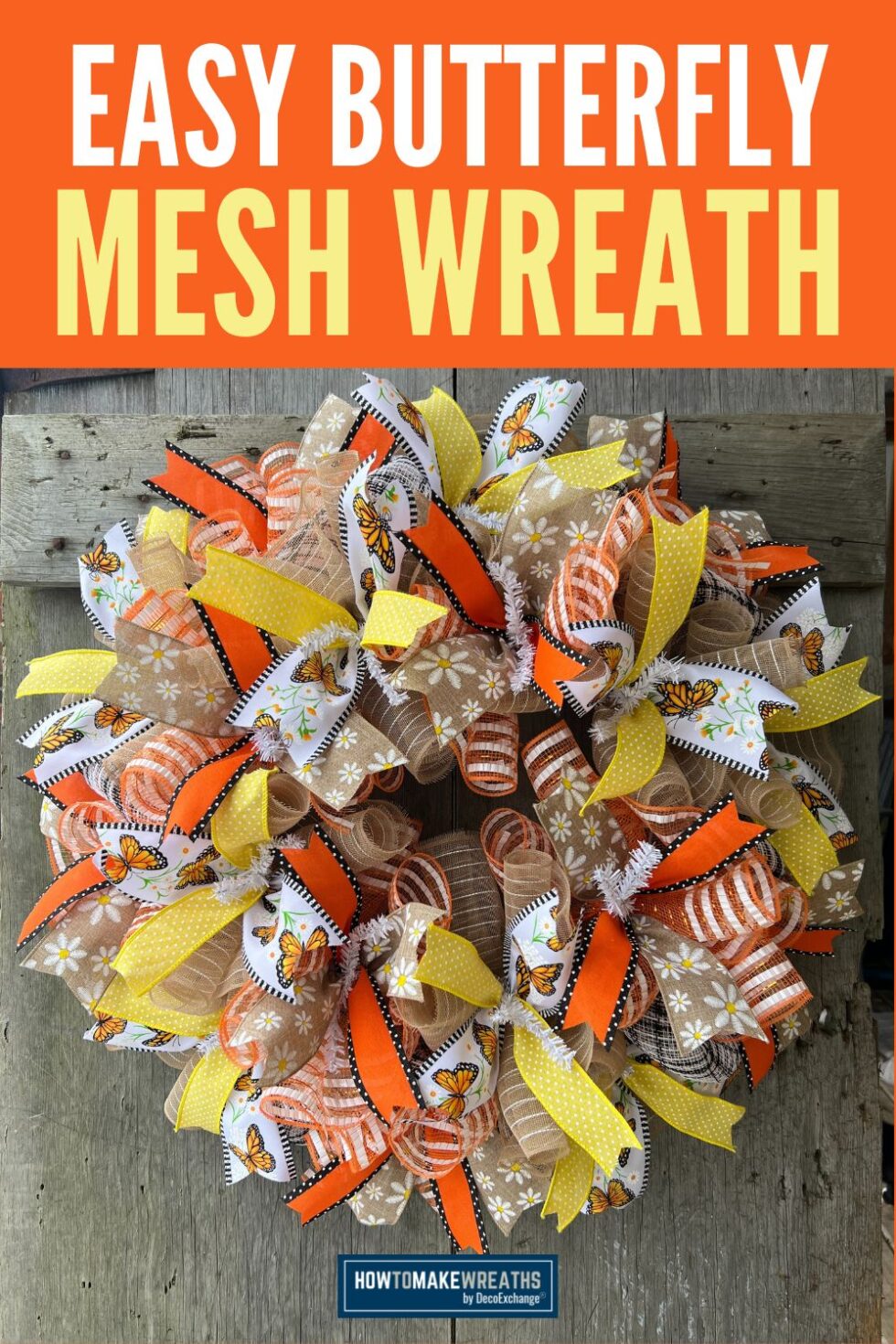 Butterfly Mesh Wreath - How to Make Wreaths - Wreath Making for ...