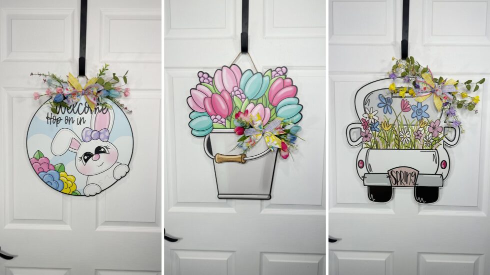 How to Style Spring Door Hangers with Tulips and Ribbon - How to Make ...